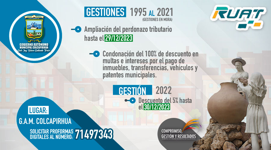 RUAT - REGISTRO UNICO PARA LA ADMINISTRACION TRIBUTARIA MUNICIPAL